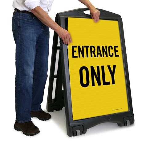 Entrance Only Portable Sidewalk Sign