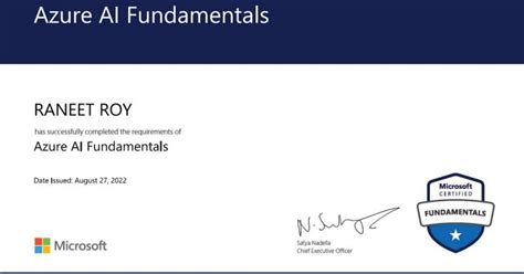 raneet roy on linkedin az certificate pdf