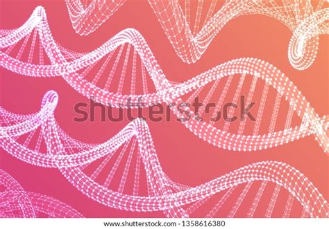 Dna Sequence Wireframe Dna Molecules Structure Stock Vector Royalty Free 1358616380 Shutterstock