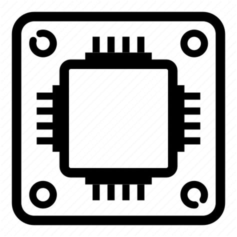 Chip Computer Electronic Hardware Microchip Processor Technology Icon Download On Iconfinder