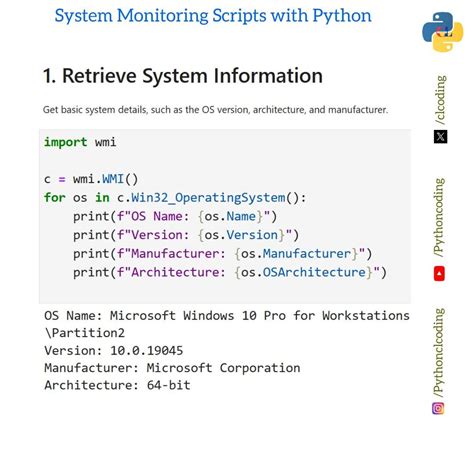 Python Coding On Instagram System Monitoring Scripts With Python