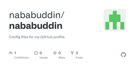 GitHub Nababuddin Nababuddin Config Files For My GitHub Profile