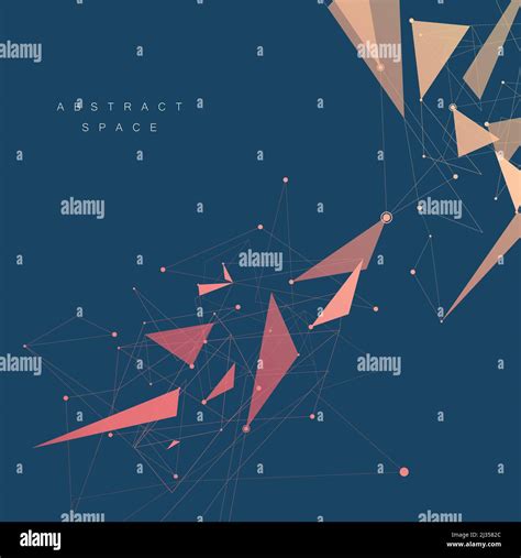 Molecular Structure With Connected Abstract Shapes Stock Vector Image And Art Alamy