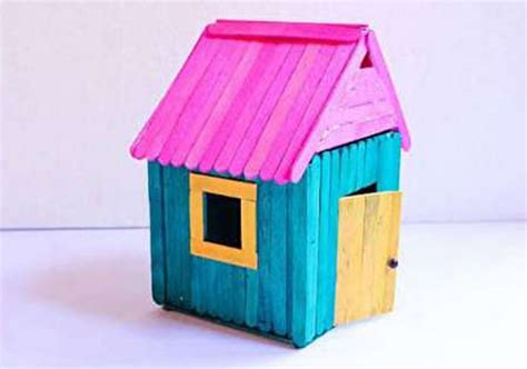 کاردستی خانه با چوب بستنی در مدل‌های متنوع خانه ستاره