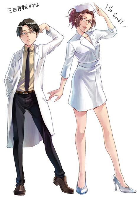 Levi And Hange Zoe Shingeki No Kyojin Drawn By Null Chronix Danbooru