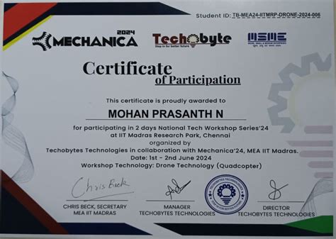 Mohan Prasanth N On Linkedin 🎉 Excited To Share My Latest Achievement 🎉 I Am Thrilled To Announce