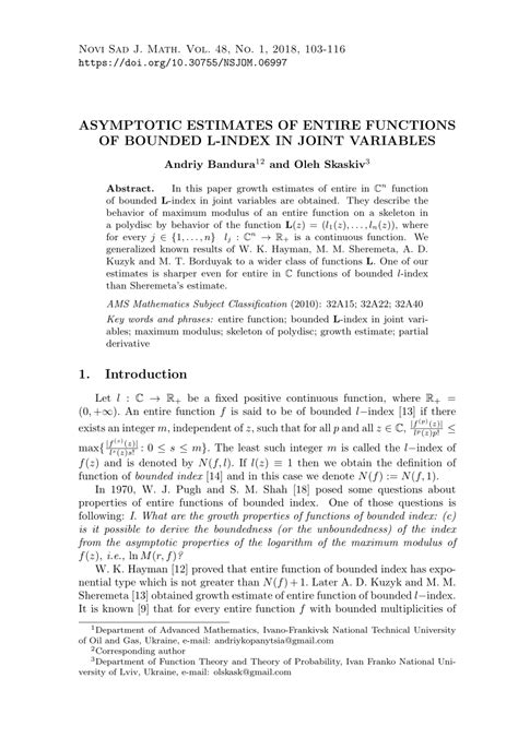 pdf asymptotic estimates of entire functions of bounded l index in