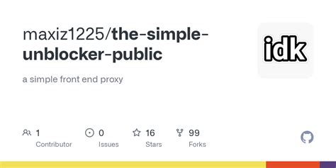 GitHub Maxiz The Simple Unblocker Public A Simple Front End Proxy