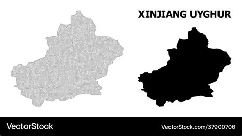 Polygonal Wire Frame Mesh High Detail Map Vector Image