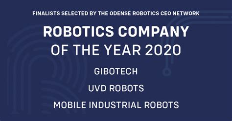 Finalists Announced For Robotics Award Odense Robotics