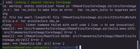 Trouble Linking C Shared Library CoreImage Issue Darlinghq Darling GitHub