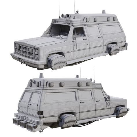 Gmc Suburban Sci Fi Ambulance 3d Model Turbosquid 2262787