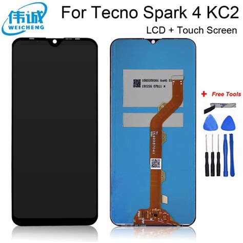 ดจไทเซอรสมผสหนาจอ Lcd Kc2สำหรบ Tecno Spark 5 Air จอแสดงผล Lcd Spark 6 Go Ke5j Lcd Spark