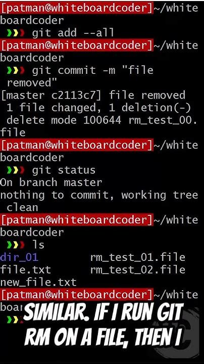 Git Rm Coding Git Gittutorial Github Youtube