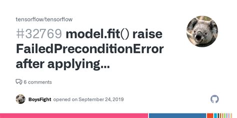 Modelfit Raise Failedpreconditionerror After Applying Tfdistribute