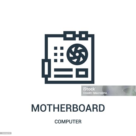 Motherboard Icon Vector From Computer Collection Thin Line Motherboard Outline Icon Vector