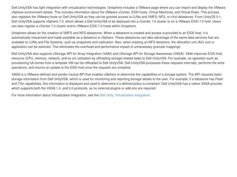 Virtualization Integration Dell Unityvsa Overview Dell Technologies Info Hub