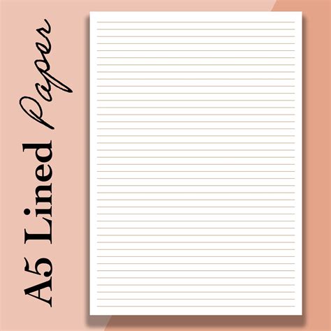 A5 Lined Paper Printable Pdf