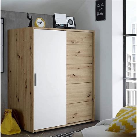 ᐉ Комод Miromark Кейс 1Д5Ш з дзеркалом Дуб артизан Білий 38310t2m • Краща ціна в Києві