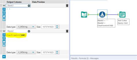solved outputting a blank space in excel output alteryx community