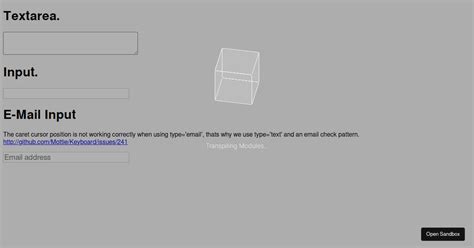 React Virtual Keyboard Examples Codesandbox