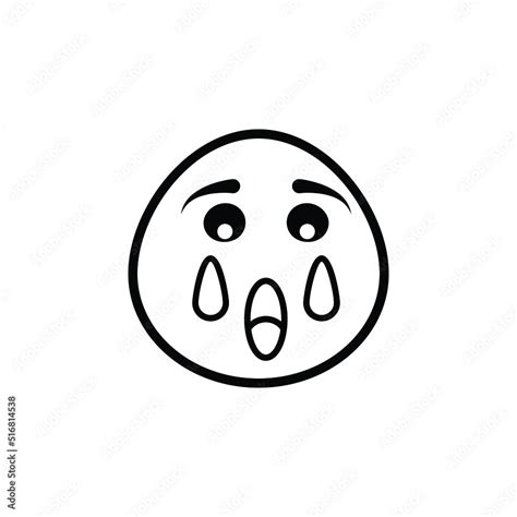 Sad Emoji Vector For Website Icon Symbol Presentation Stock Vector Adobe Stock