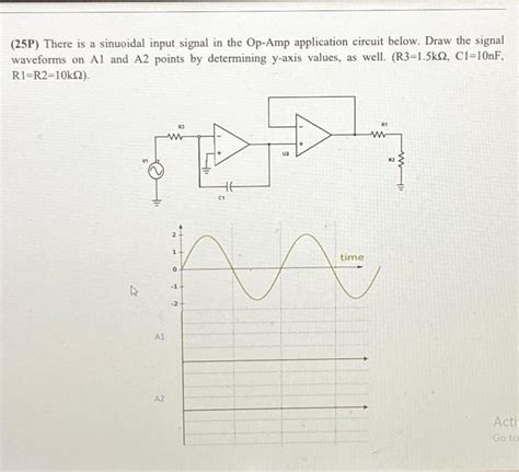 Solved There Is A Sinuoidal Input Signal In The Op Amp