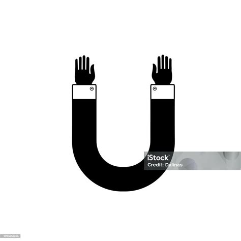 말굽 자석 손 가진입니다 유 사업입니다 평면 디자인 일러스트 레이 션 0명에 대한 스톡 벡터 아트 및 기타 이미지 0명 개념 검은색 Istock