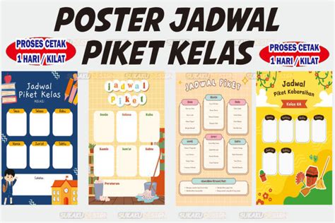 Poster Jadwal Piket Kelas Lazada Indonesia