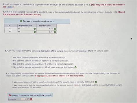 Solved A Random Sample Is Drawn From A Population With Mean