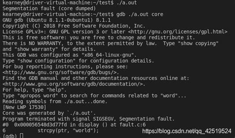 段错误以及调试方法 Csdn博客