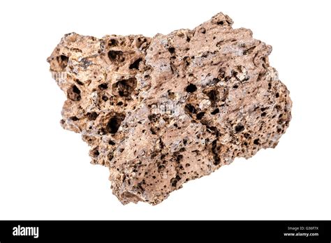 Piece Of Lava Stone Pumice Stone Or Volcanic Pumice Isolated Over A