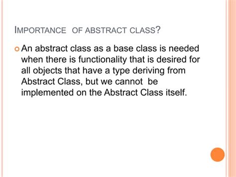 Abstract Class In C Pptx Abstract Class In C Pptx