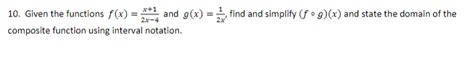Solved Given The Functions F X X 12x 4 ﻿and G X 12x ﻿find