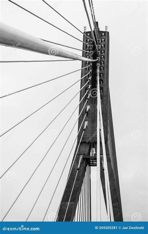 Pylon Of Cable Stayed Bridge Stock Image Image Of Connection City 269205281
