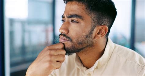 Computer Thinking Or Programmer Man With Computer For Cybersecurity