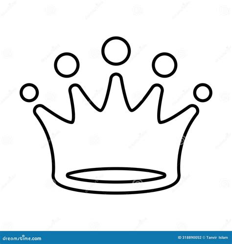 Royal Crown Icon Line Vector Graphics Stock Vector Illustration Of King Bangladesh 318890052