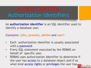 Database Systems Sql Dcl Statements Chapter Pptx Databases Computer Software And