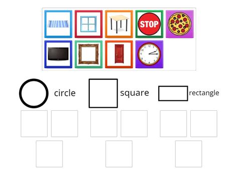 2d Shapes Circle Square And Rectangle 按組排序