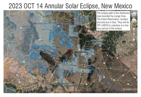 14 Oct 2023 Eclipse Mpa For New Mexico With Indian Reservations Other Solar Eclipses Cloudy