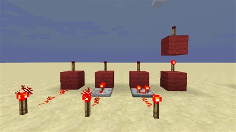 minecraft java edition redstone torch on a block that is powered