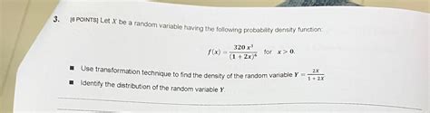 solved [6 ﻿points] ﻿let x ﻿be a random variable having the