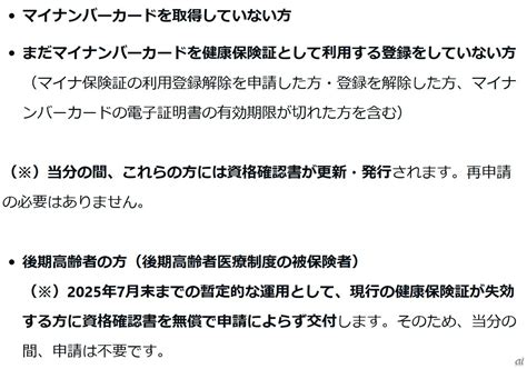12月2日で発行停止の健康保険証、代わりとなる「資格確認書」の交付対象や方法は？ デジ庁が公開 Cnet Japan