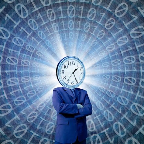 Clock And Binary Code Stock Image Image Of Binary Idea 23795287
