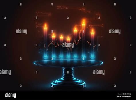 A Dark Screen Background With Visuals Of Colorful Chart Symbol Of Trading And A Visual