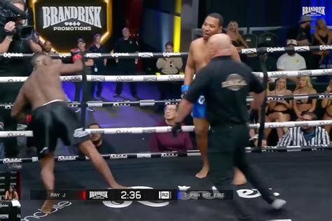 Watch Moment Kim Kardashians Ex Ray J Gets Brutally Knocked Out In Mma