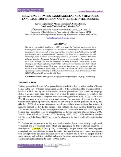 Relations Between Language Learning Strategies Language Proficiency