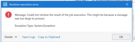 custom library erroring when having list mail messages as output argument message too big