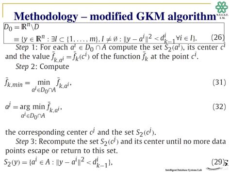 Ppt Modified Global K Means Algorithm For Minimum Sum Of Squares