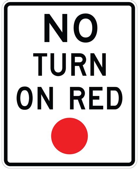 No Turn On Red Sign R10 11 Cheap Street Signs